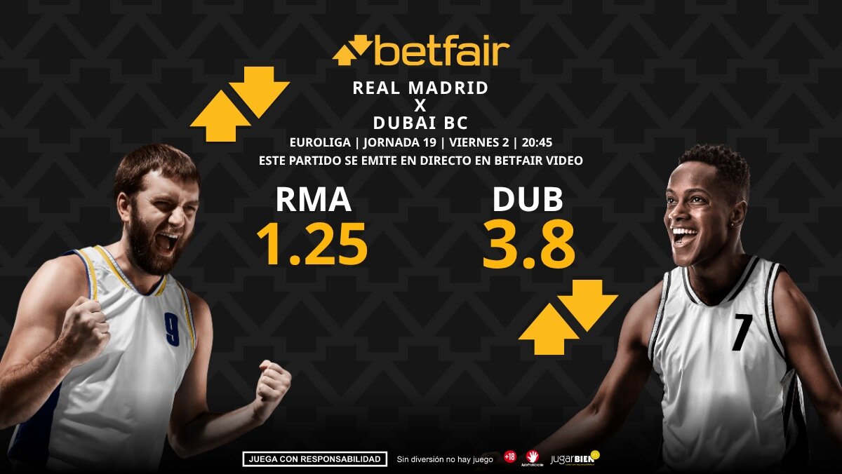 Real Madrid vs. Dubai BC: horario, dónde ver, pronósticos y clasificación