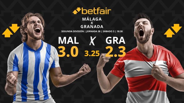 Málaga CF vs. Granada CF: horario, dónde ver, pronósticos y clasificación