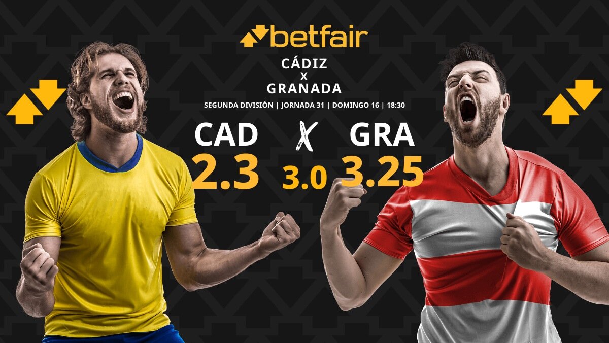Cádiz CF vs. Granada CF: horario, dónde ver, pronósticos y clasificación