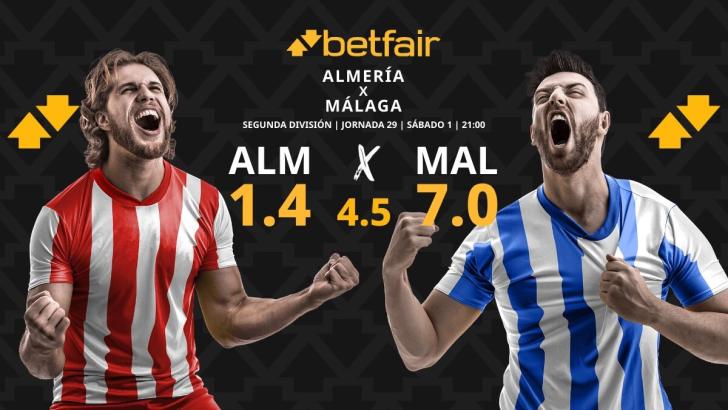 UD Almería vs. Málaga CF: horario, dónde ver, pronósticos y clasificación